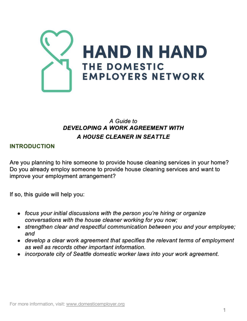 Sample Work Agreements | Hand In Hand